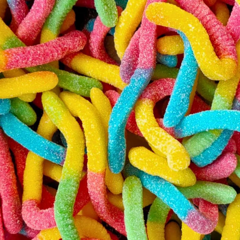 Sour Neon Worms (100g) | Joyofsweets.com – JoyofSweets.com