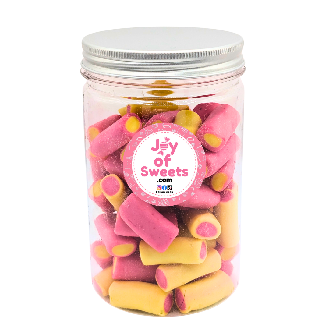 Rhubarb and Custard Jar (200g) | Joyofsweets.com – JoyofSweets.com