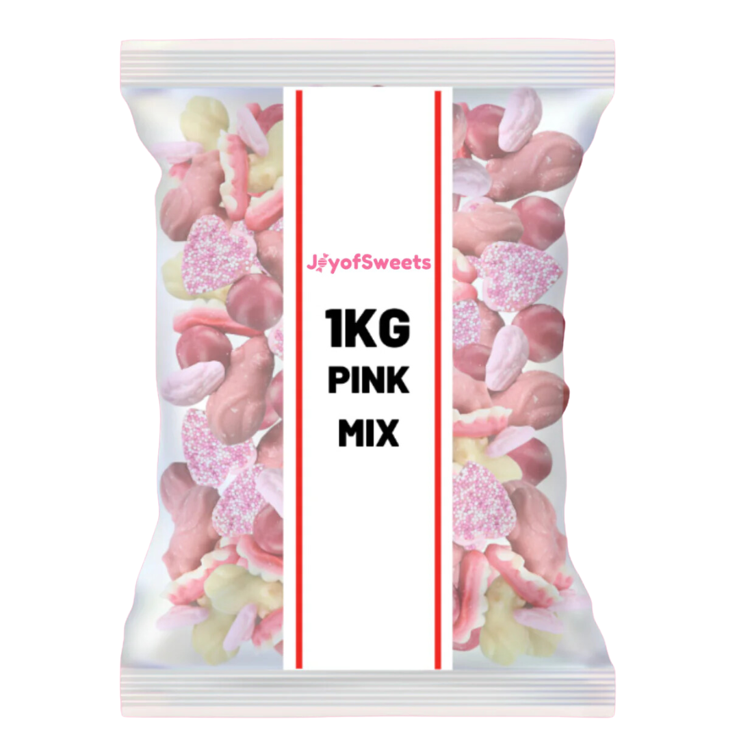 Pink n Mix 1kg (Pre-made) | Joyofsweets.com – JoyofSweets.com