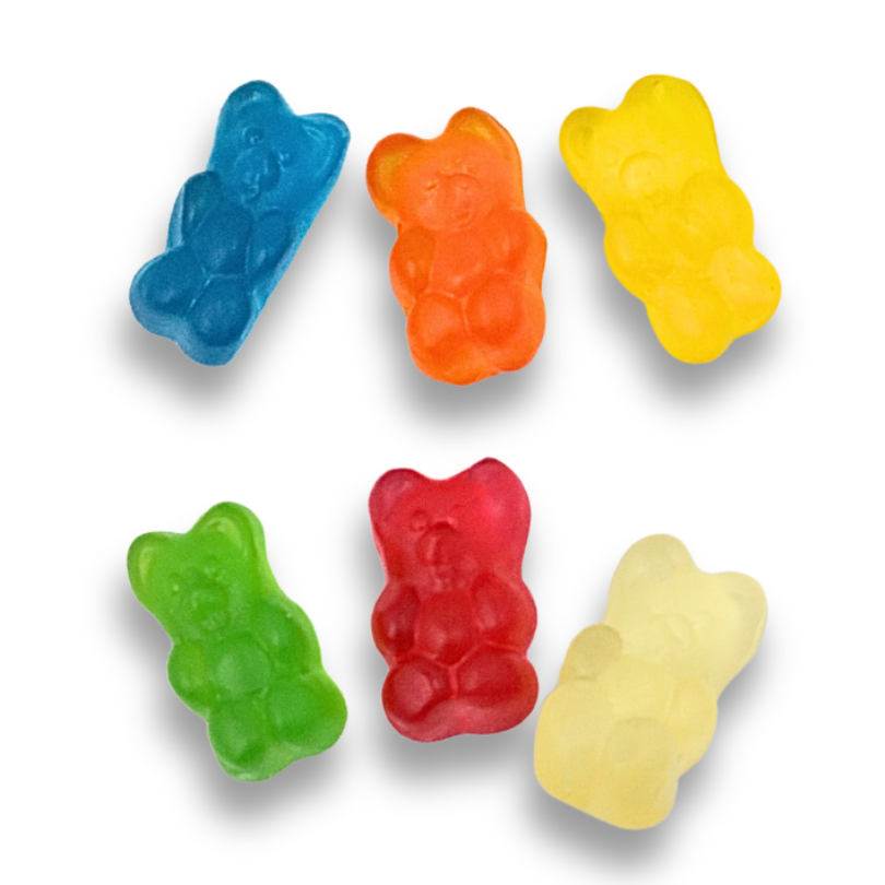 Gummy Fruit Snacks White Background