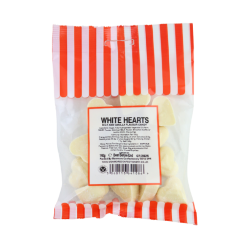 White Chocolate Hearts (140g) | Joyofsweets.com – JoyofSweets.com