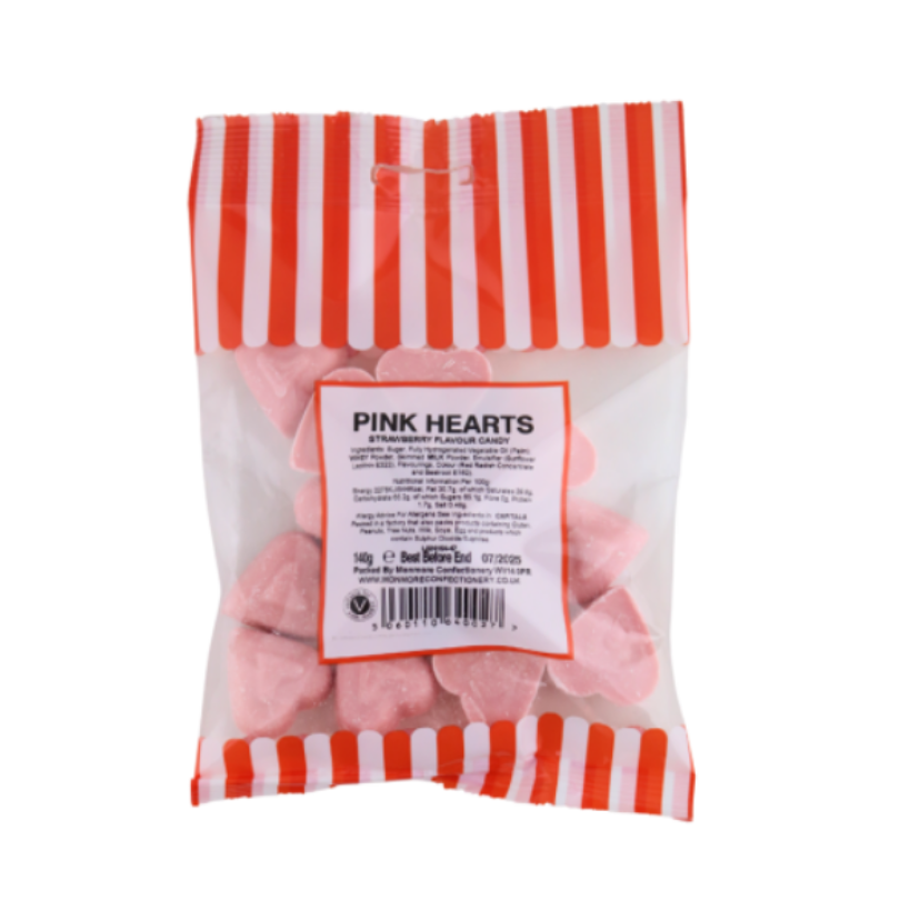 Pink Chocolate Hearts (140g) | Joyofsweets.com – JoyofSweets.com