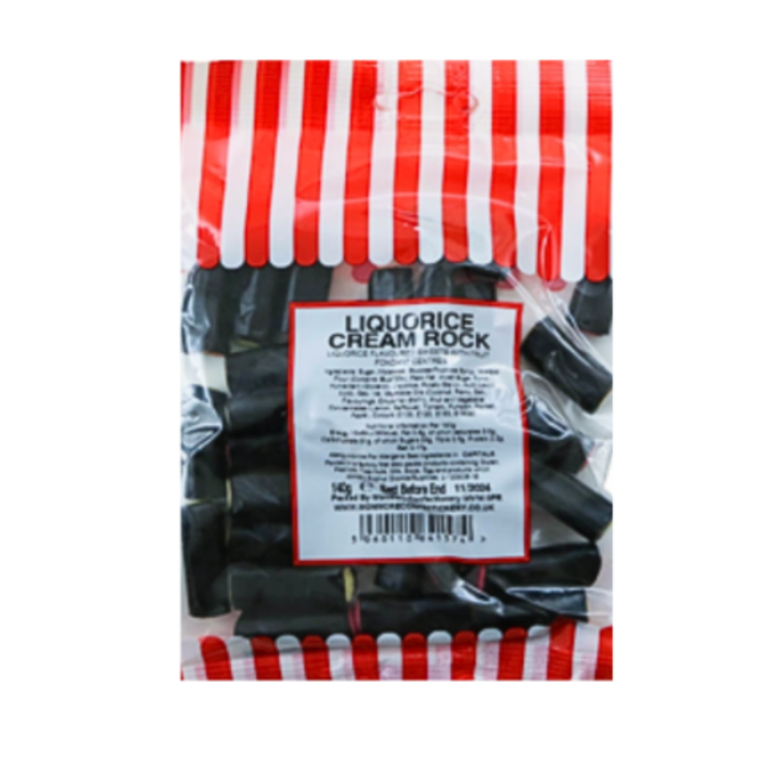 Liquorice Cream Rock (140g) | Joyofsweets.com – JoyofSweets.com