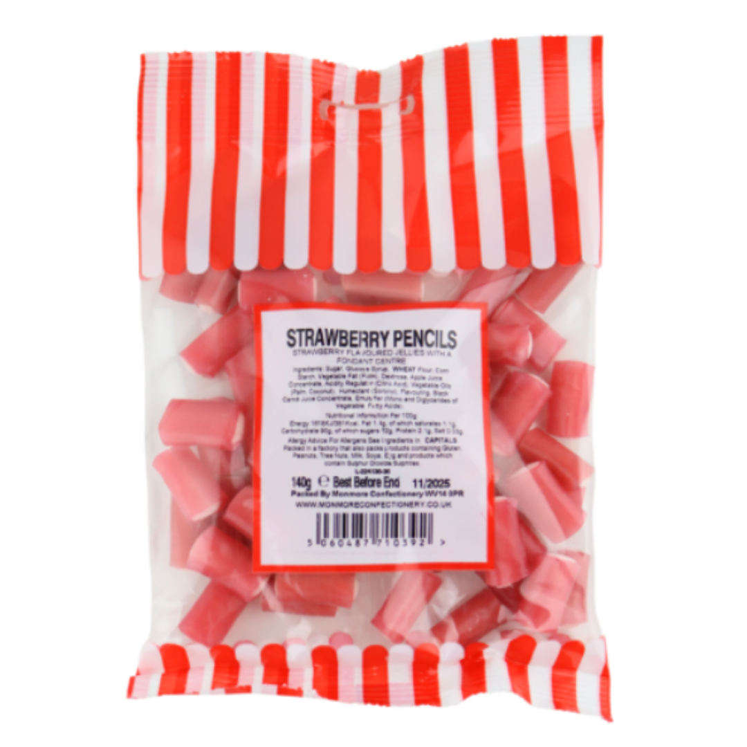Strawberry Pencils (140g) | Joyofsweets.com – JoyofSweets.com
