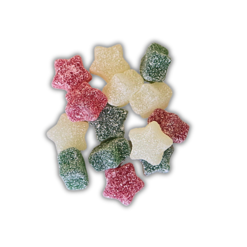 Fizzy Christmas Stars (100g) (VEGAN) | Joyofsweets.com – JoyofSweets.com