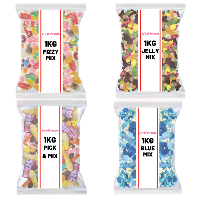 4kg Blue Sweet Bundle (Fizzy, Jelly, Pick and Blue) (Pre-made ...