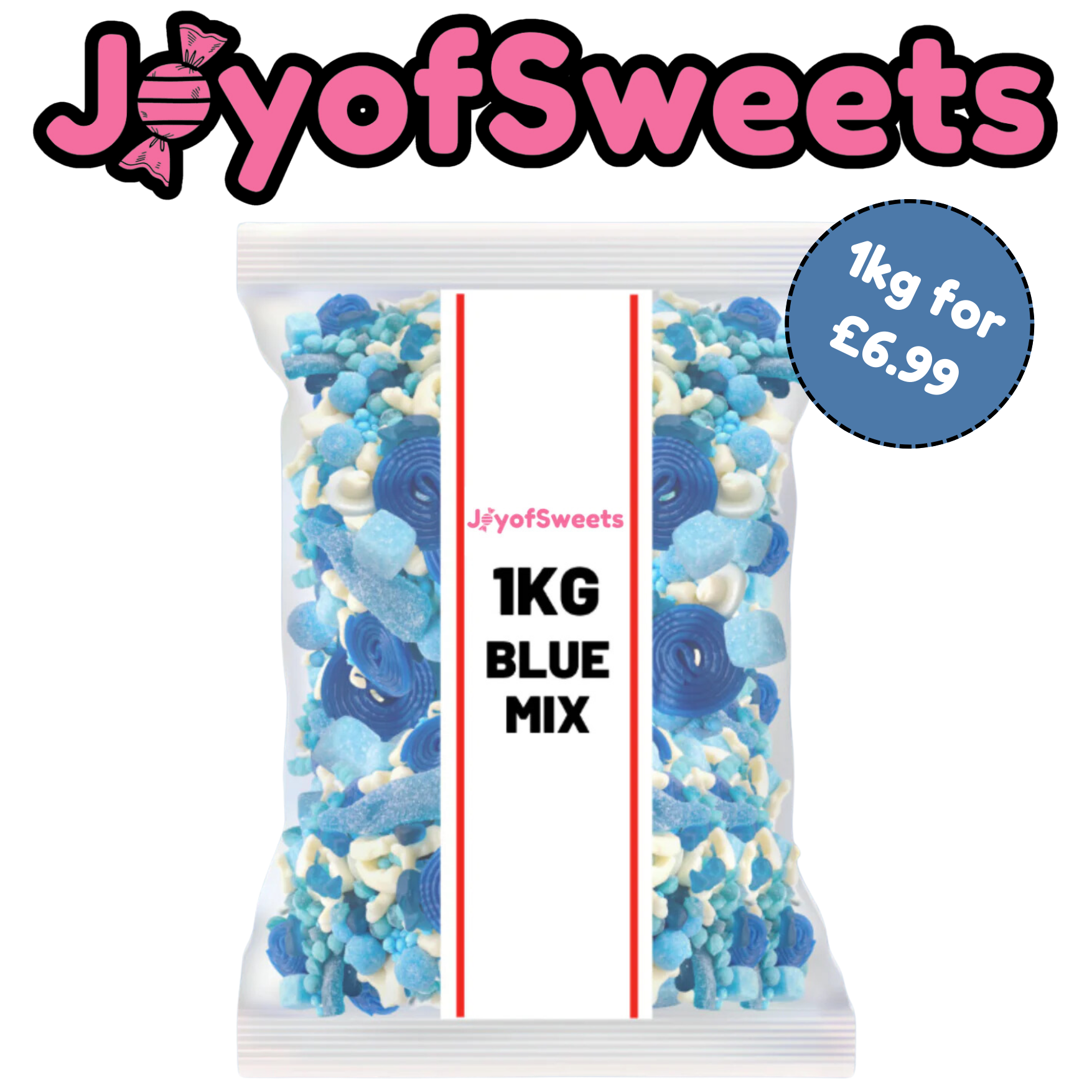 Blue Sweet Mix 1kg (Pre-made) | Joyofsweets.com – JoyofSweets.com