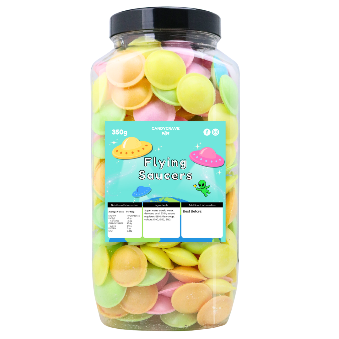 Flying Saucers 350g Jar | Joyofsweets.com – JoyofSweets.com